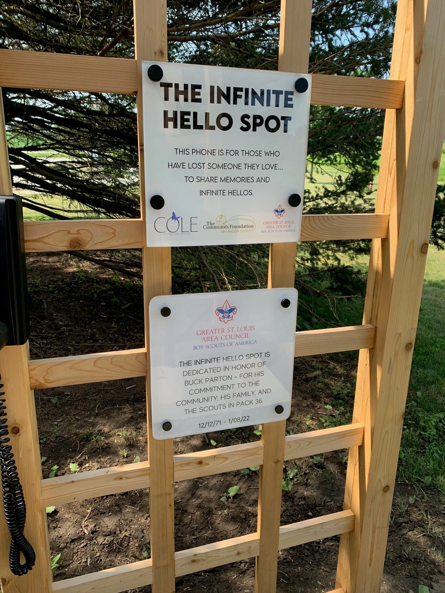 Blue Mound Infinite Hello Spot Dedicated in Honor of the Late Buck…